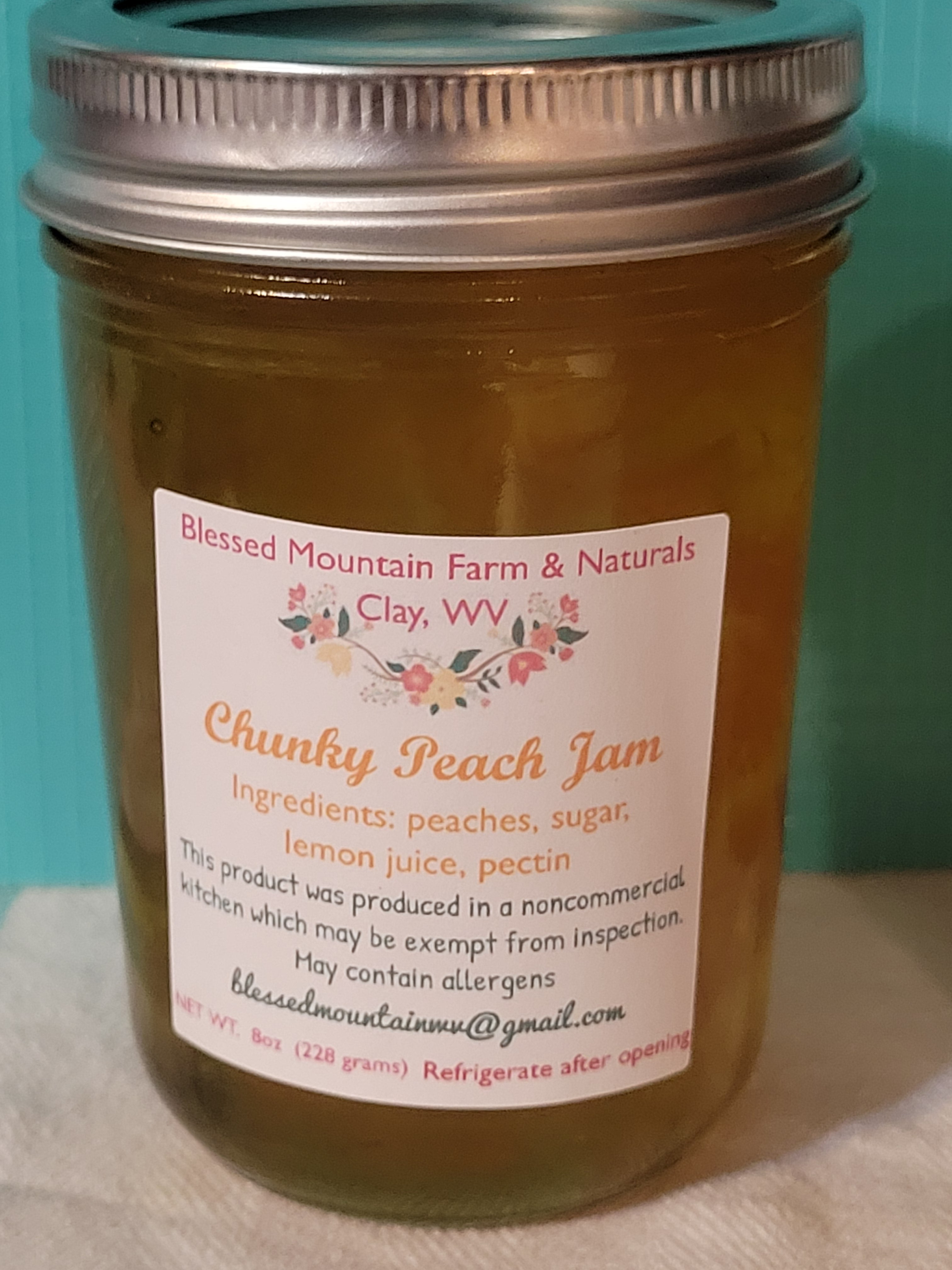 Chunky Peach Jam – Blessed Mountain Farm & Naturals
